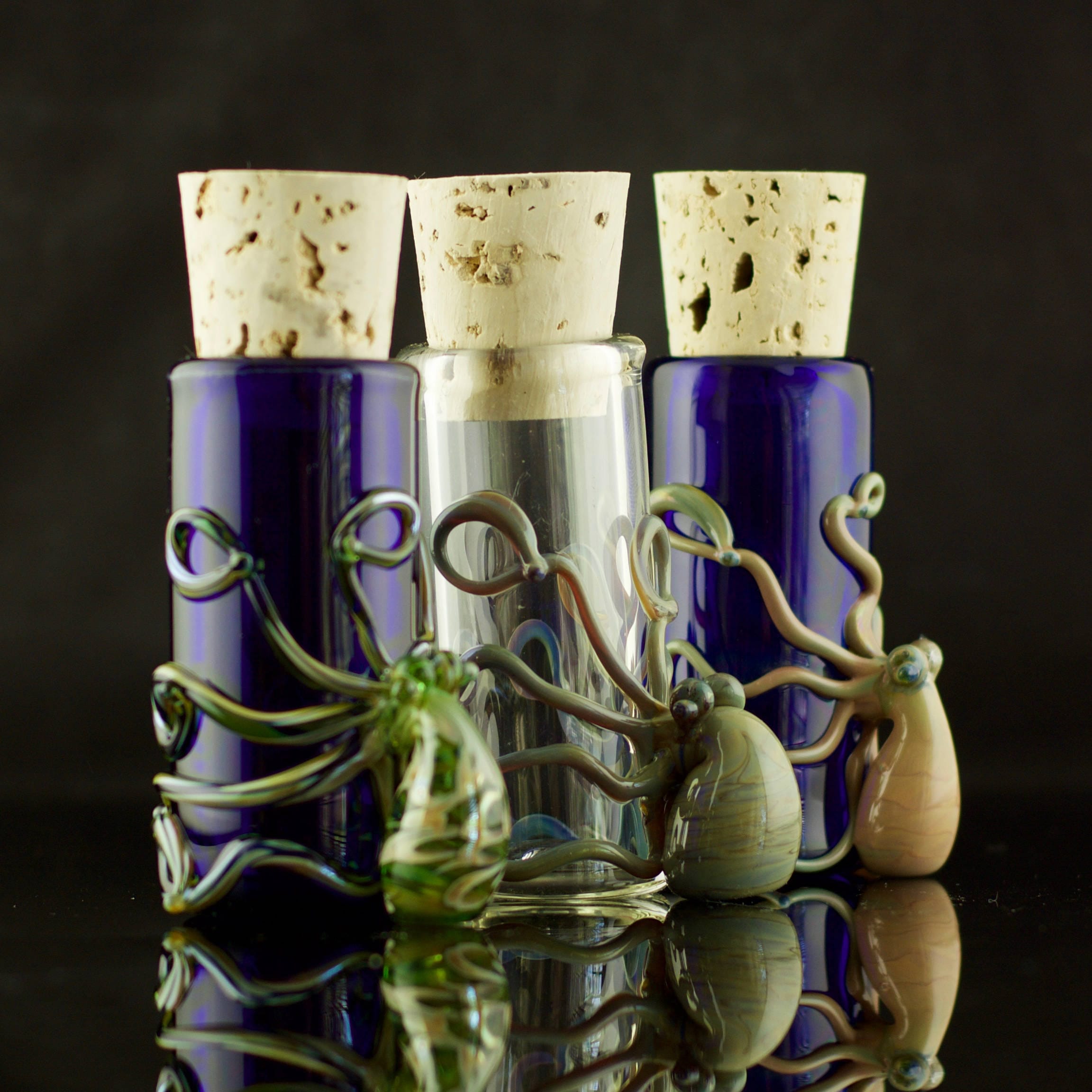 Octopus Glass Jar in Your Choice of Color