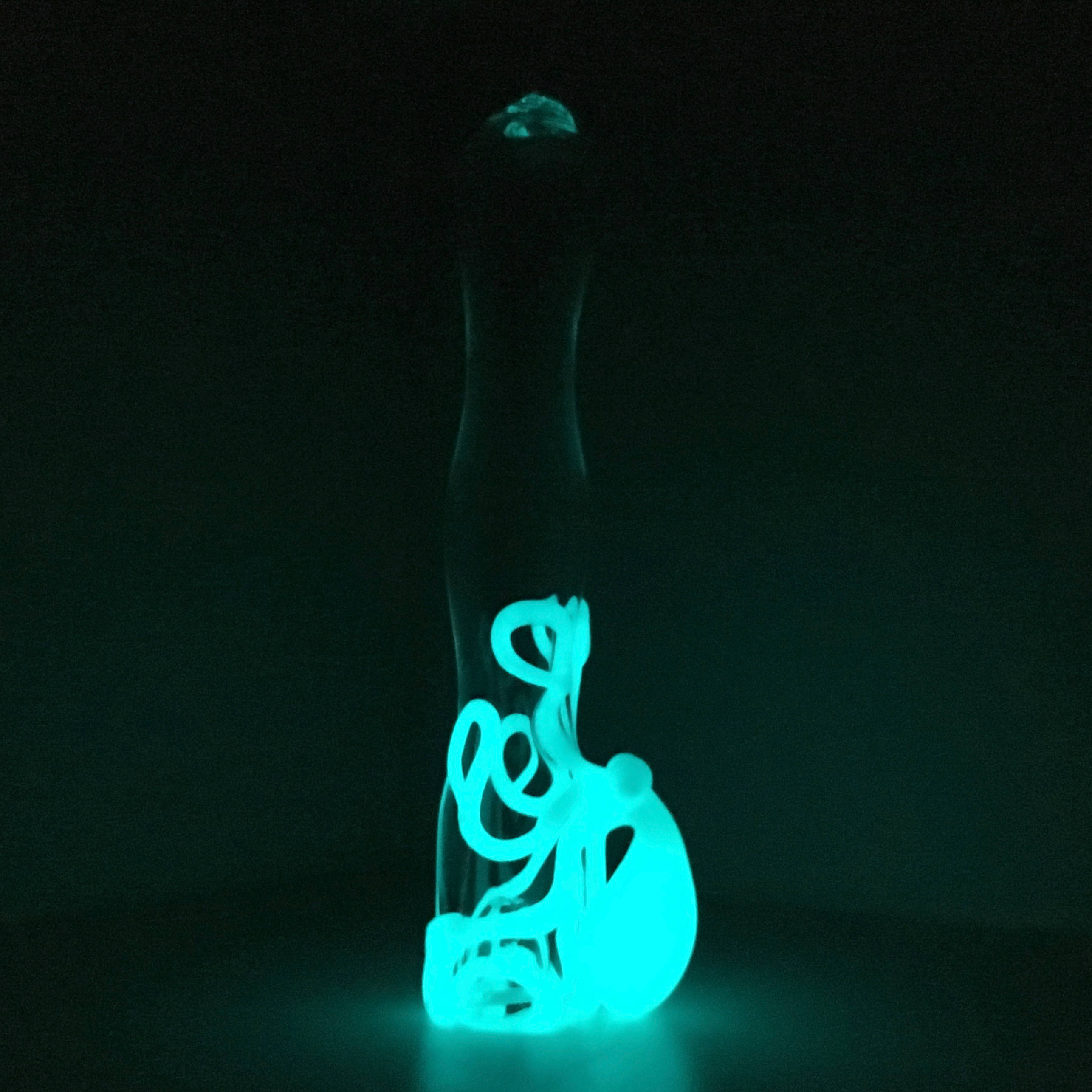 Octopus Large Glass Chillum Bat Pipe in Your Choice of Color