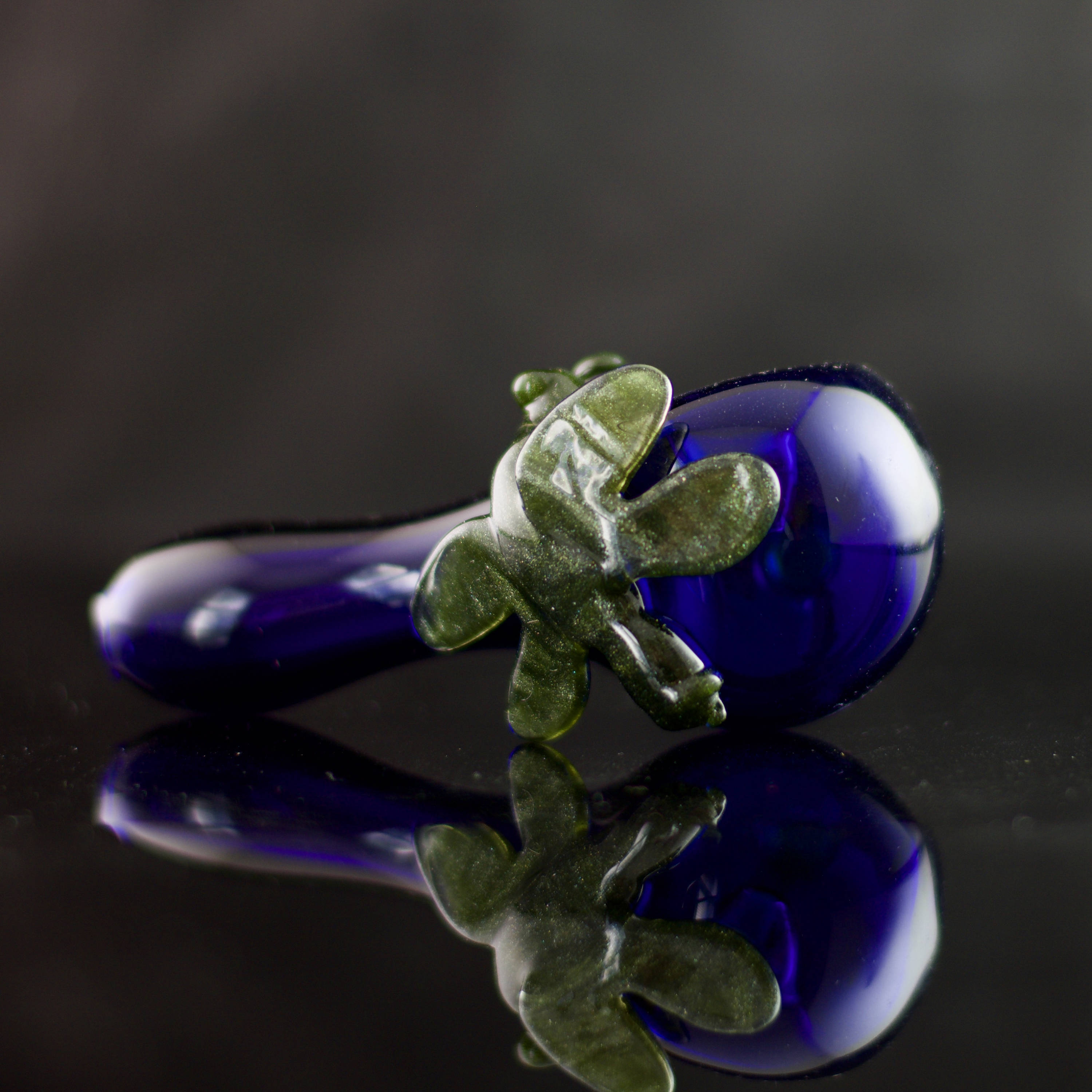 SALE Dragonfly Glass Spoon Pipe in Cobalt Blue & Paparazzi, #539