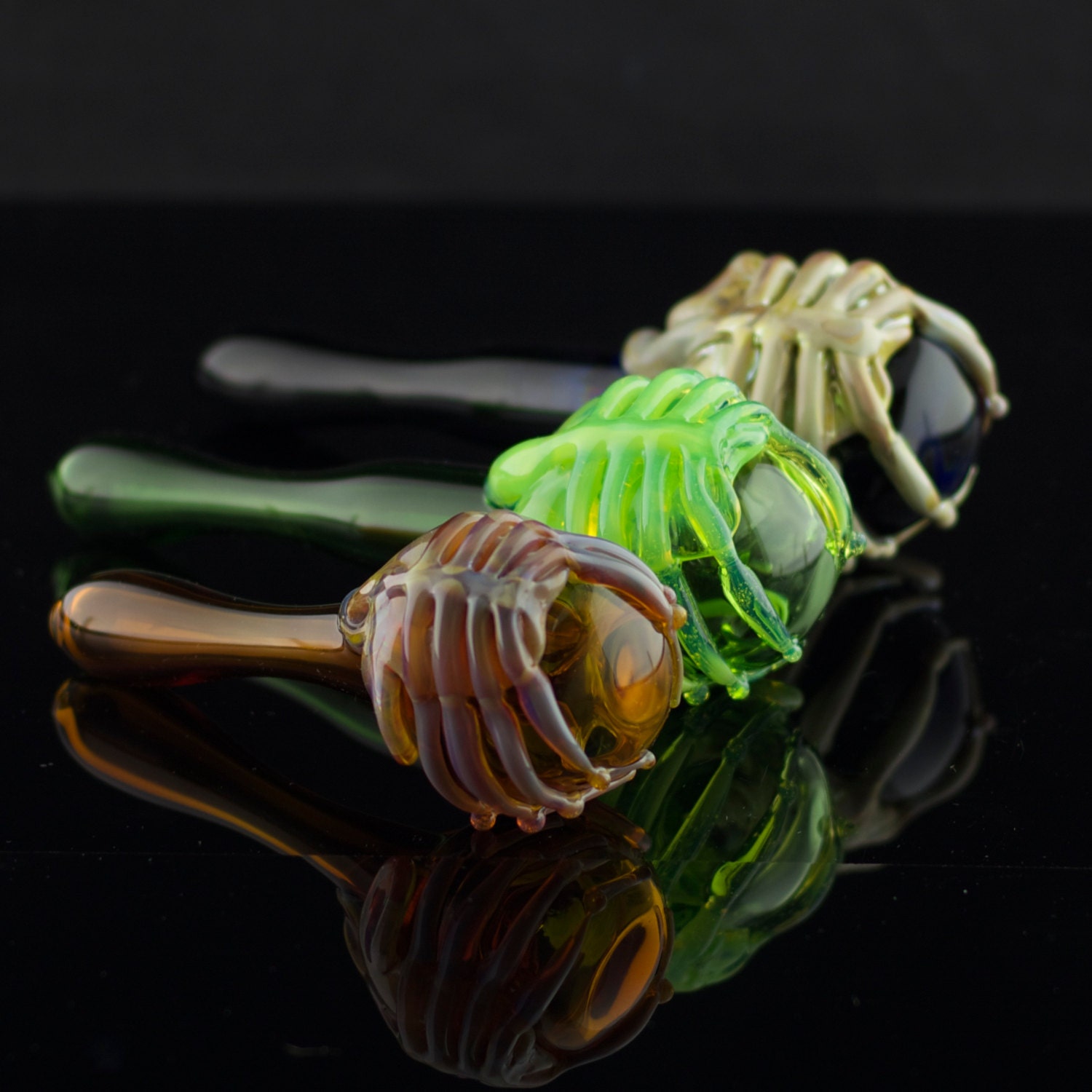 Facehugger Glass Spoon Pipe in Your Choice of Color