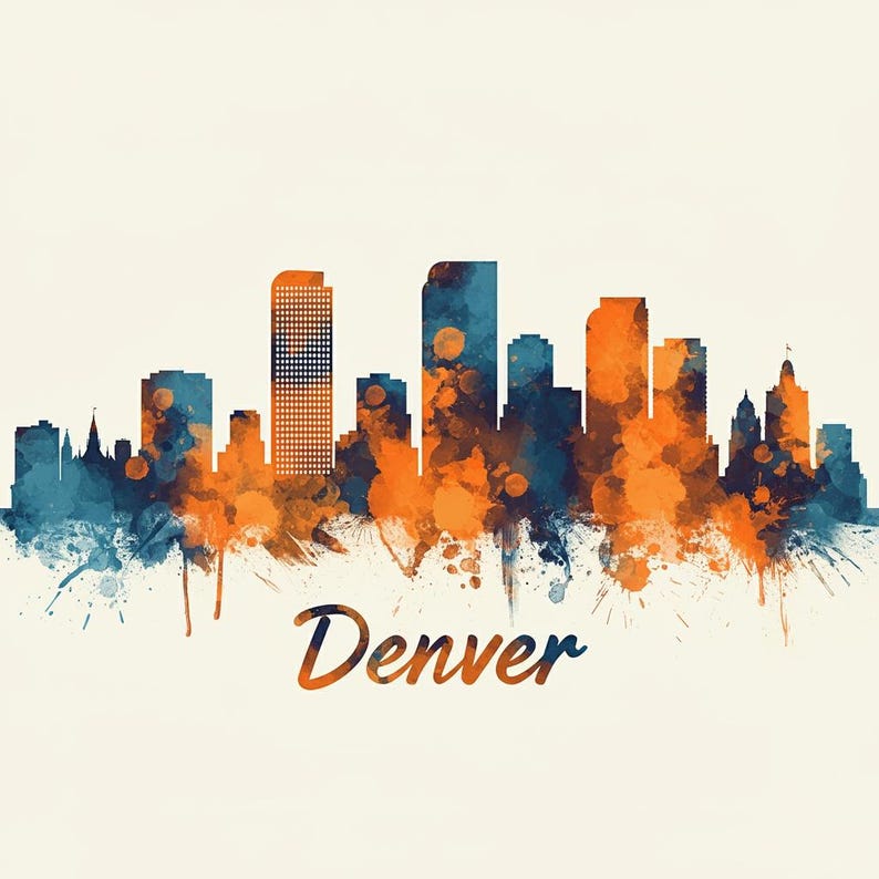 Denver Football Team Sticker - Etsy
