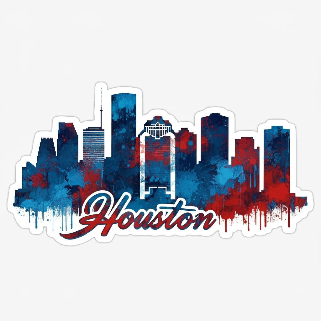 Houston Football Team Sticker - Etsy