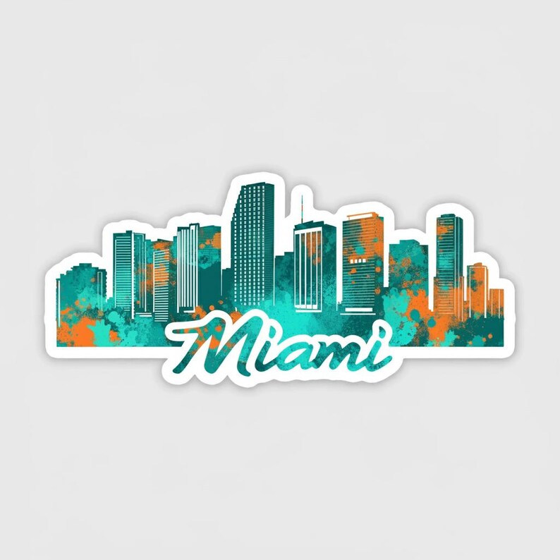 Miami Football Team Sticker - Etsy