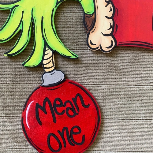 Wreath Attachment Grinch Mean One Sign | Etsy