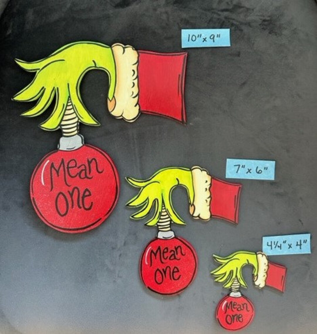 Wreath Attachment Grinch Mean One for a Wreath Sign - Etsy