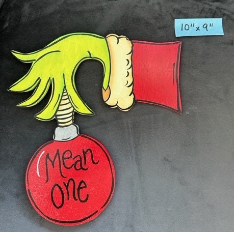 Wreath Attachment Grinch Mean One for a Wreath Sign - Etsy