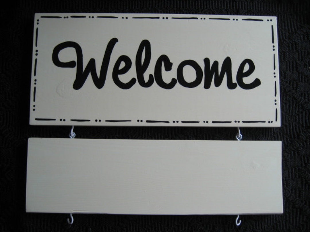 Welcome Sign and Name Plate -- Personalized Hand Painted - Etsy