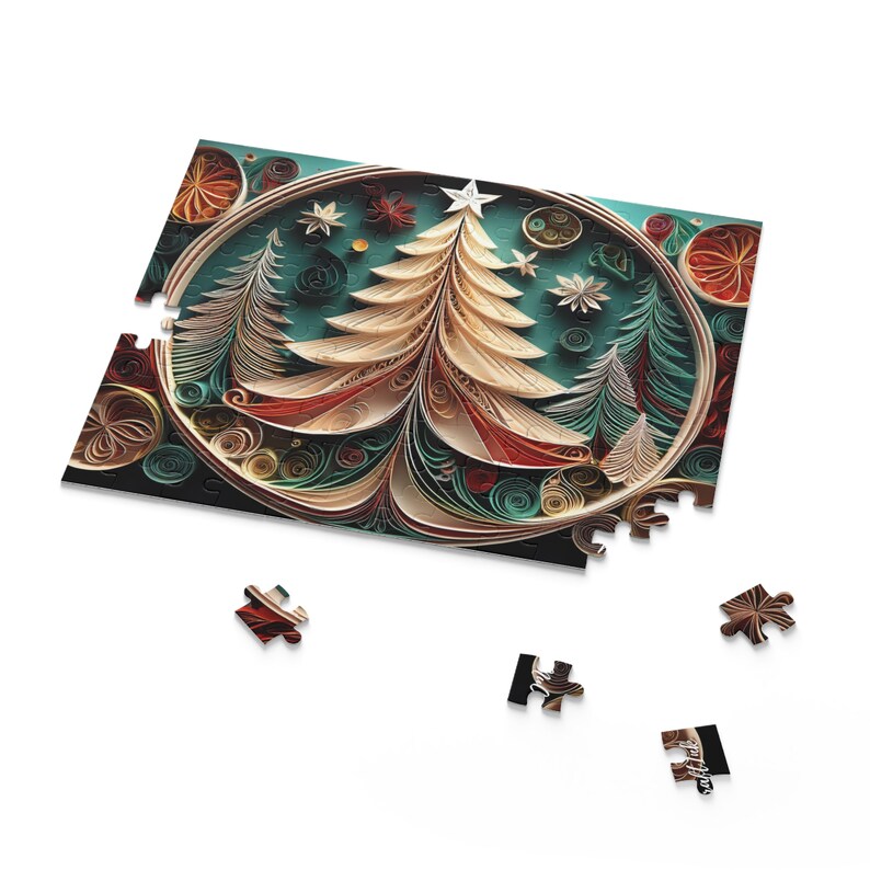 Christmas Tree Puzzle: 3D Quilled Paper Art Jigsaw - Etsy
