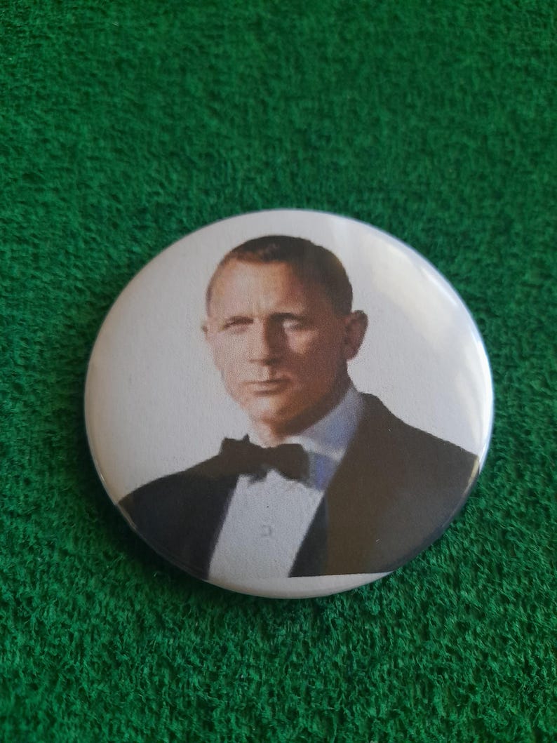 James Bond Characters Style 2.25 Inch Pin Badges - Etsy