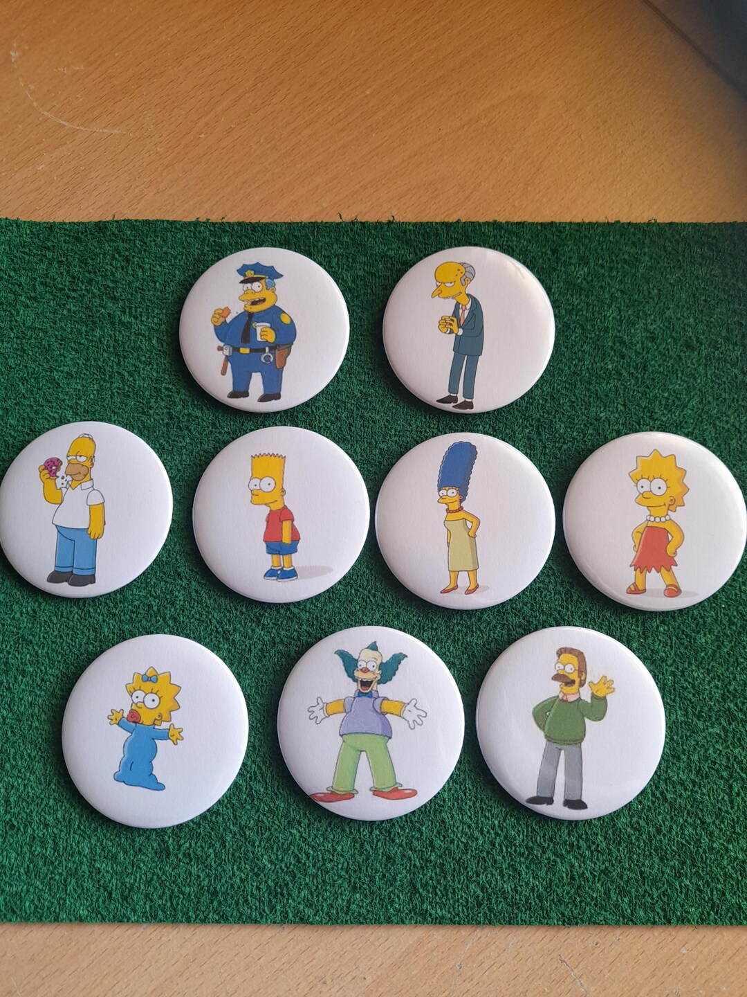 The Simpsons Style 2.25 Inch Pin Badges - Etsy
