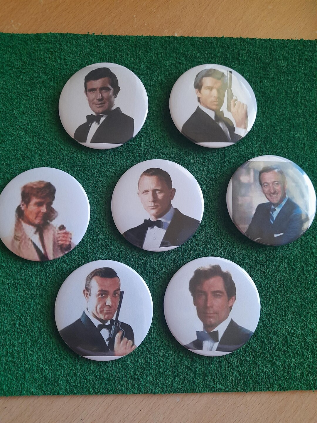 James Bond Characters Style 2.25 Inch Pin Badges - Etsy