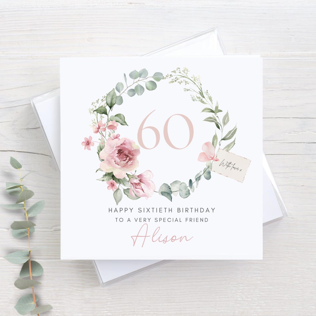 60th Birthday Card, Sixty Card, Personalised 60th Birthday, Special ...