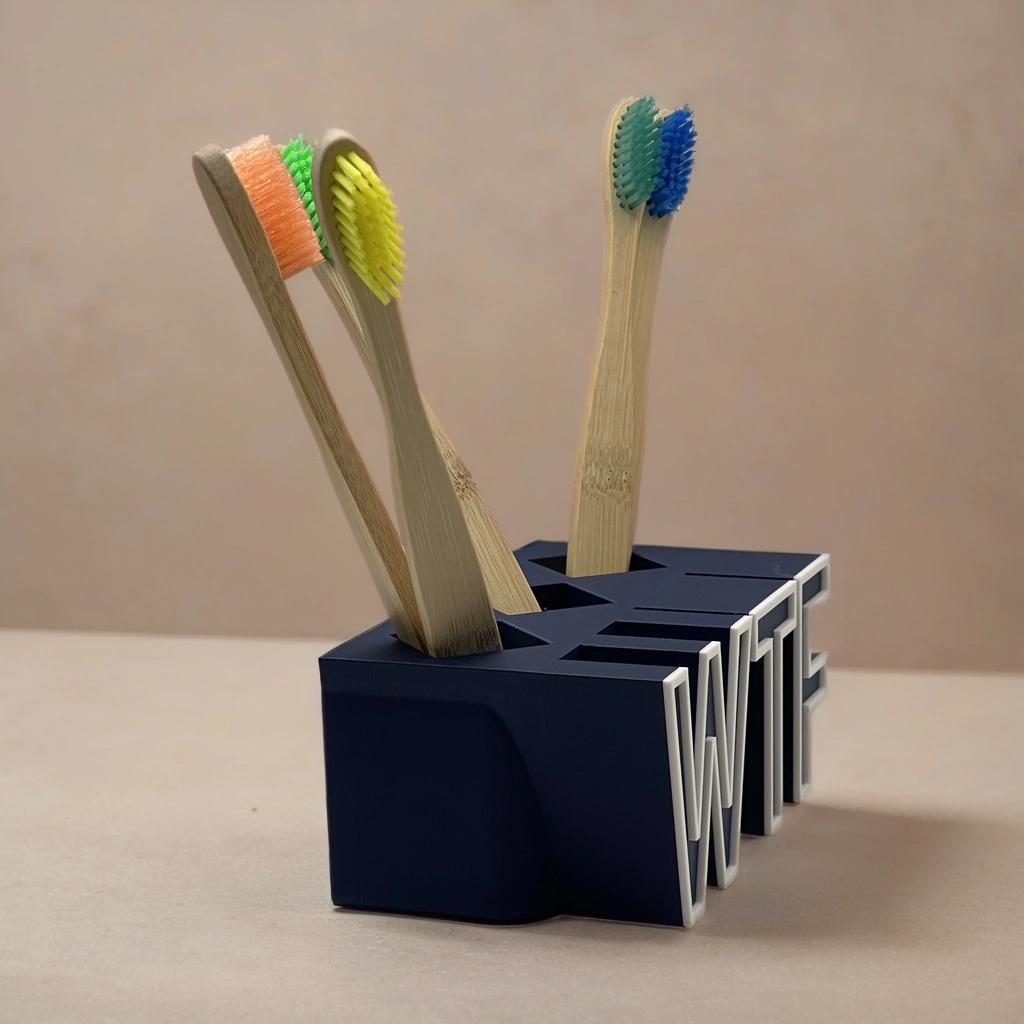 Custom WTF Text Toothbrush Holder | Custom WTF Toothbrush Organizer ...