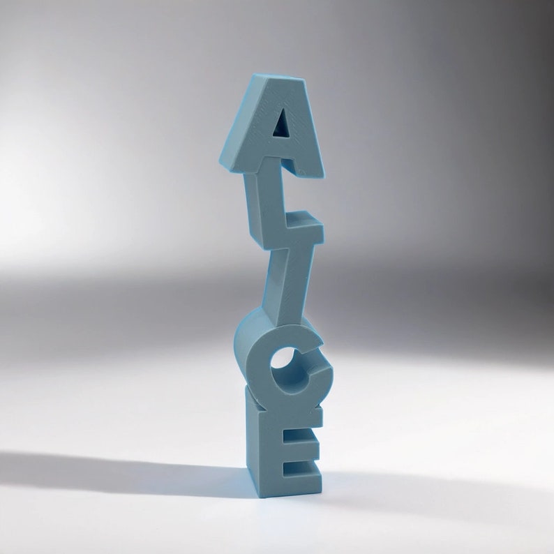 Custom Name Letter Tower Wobbly Letters Personalized Letter Stack ...