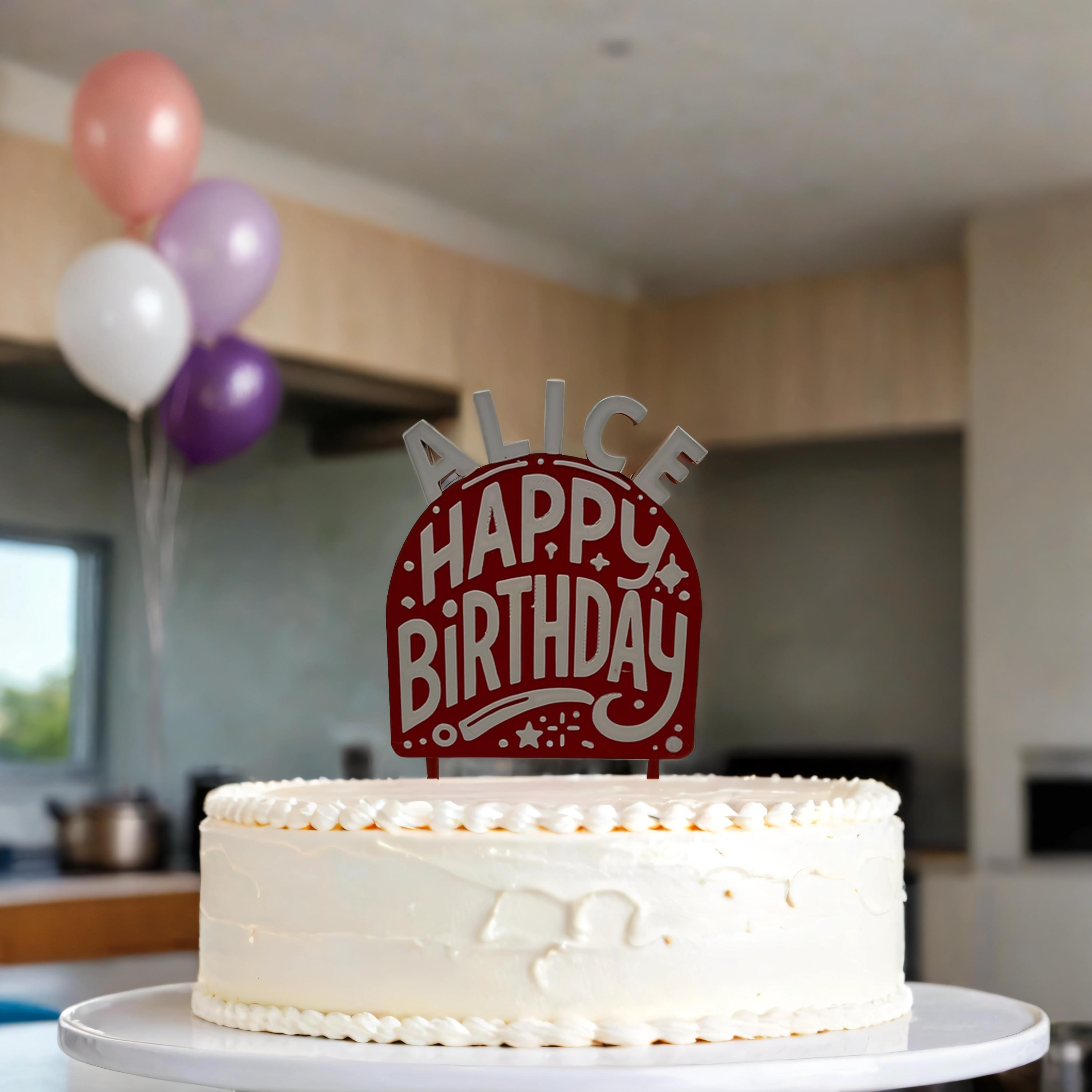 Custom Cake Topper Arch Banner Custom Party Cake Sign Custom Cake ...