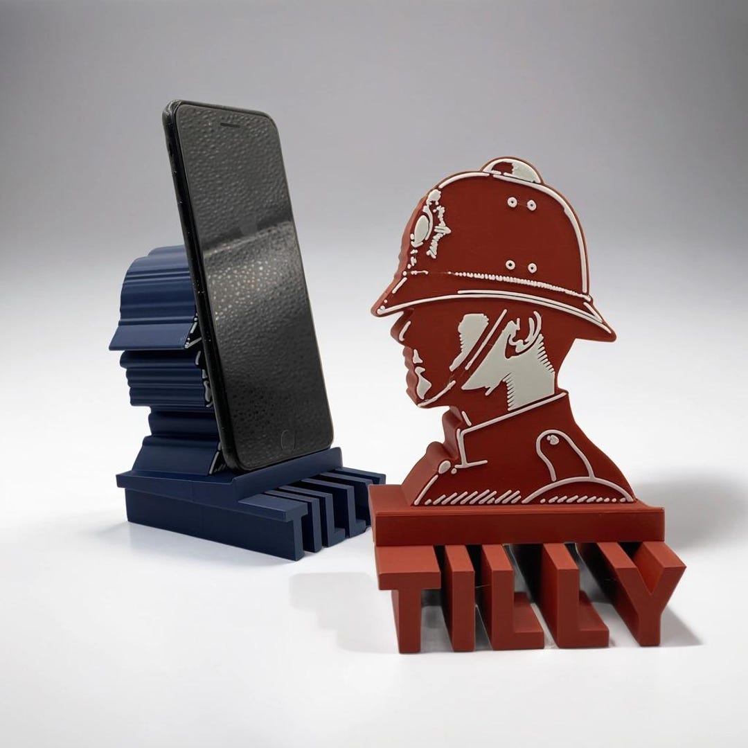 Custom Policeman Phone Holder Silhouette Phone Holder Policeman Phone ...