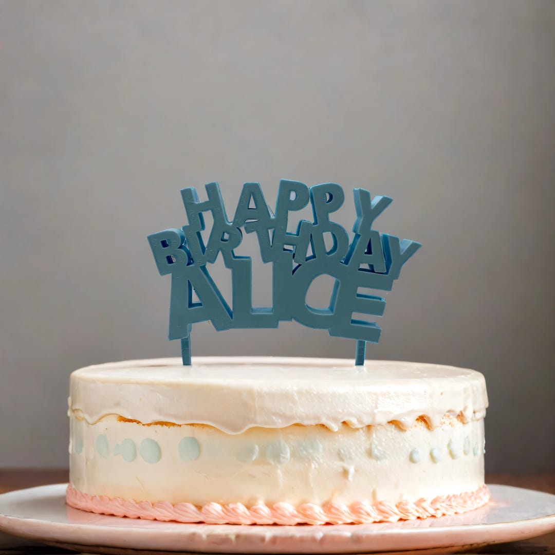 Custom Cake Topper - Jumbled Letters | Custom Party Cake Sign | Custom ...