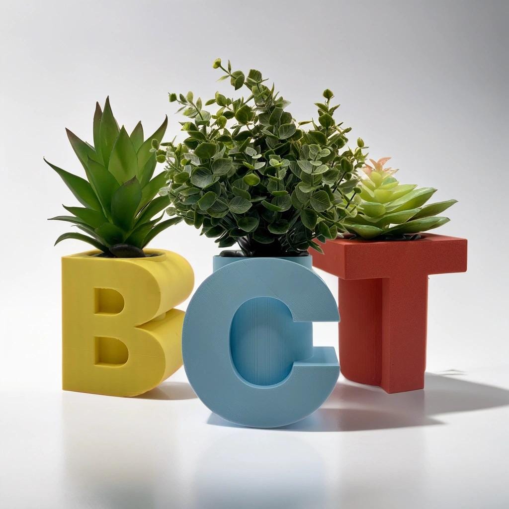 Letter Pot Letter Planter Alphabet Planter Letter Plant Pot Alphabet ...