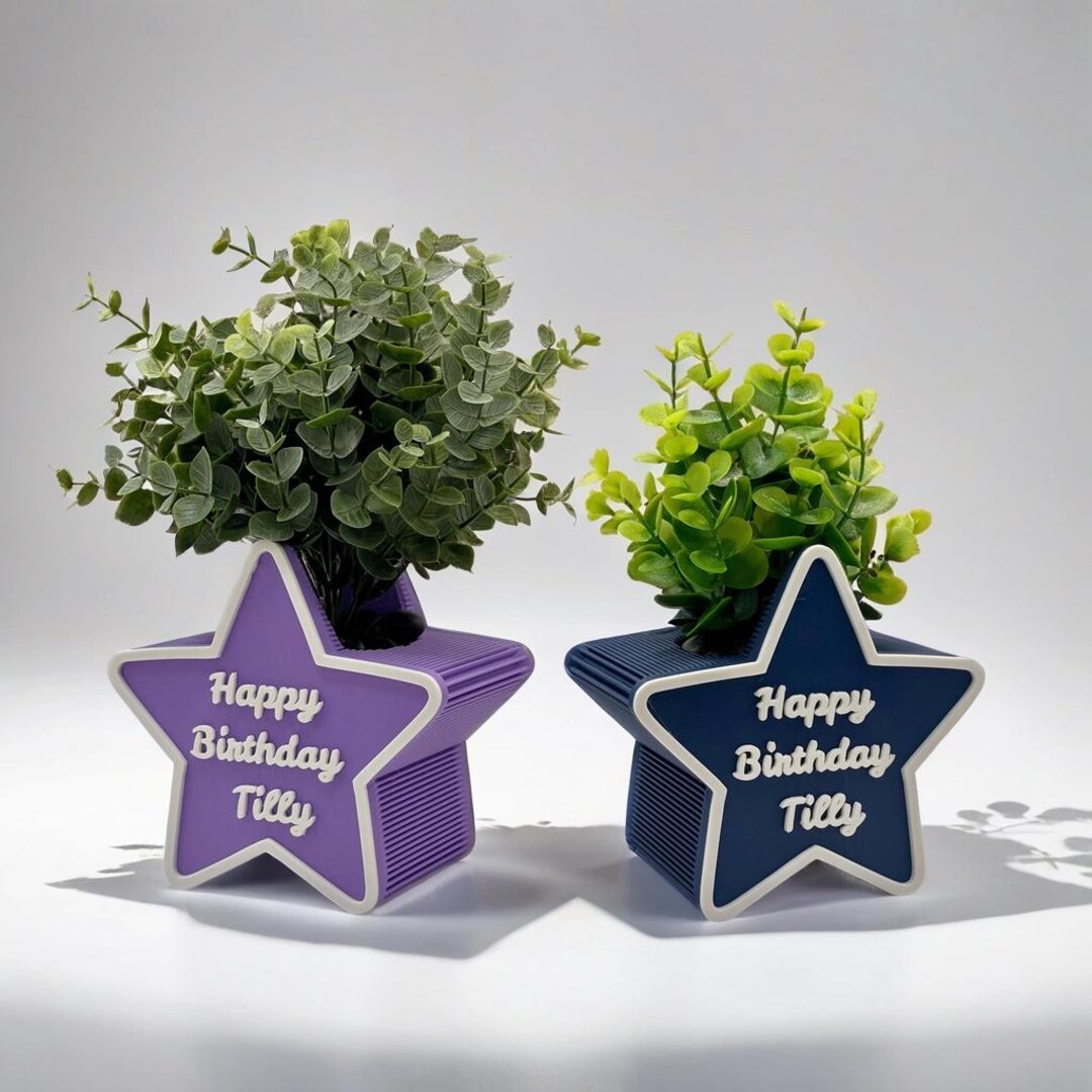 Custom Text Star Planter | Custom Star Pot | Modern Star Pot ...