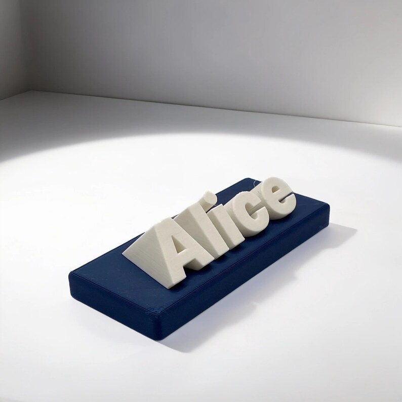 Custom Desk Name 3D Printed Name Plate Custom Name Custom Name Block ...