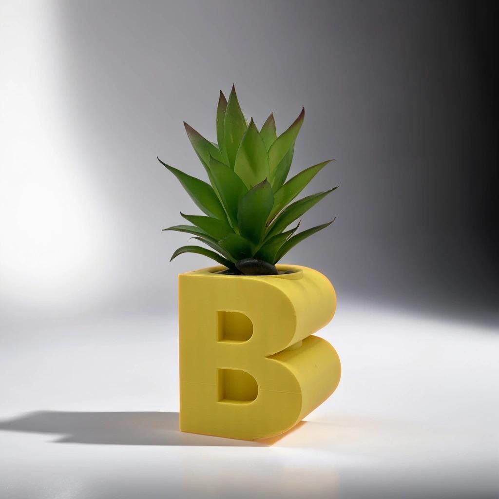 Letter Pot Letter Planter Alphabet Planter Letter Plant Pot Alphabet ...