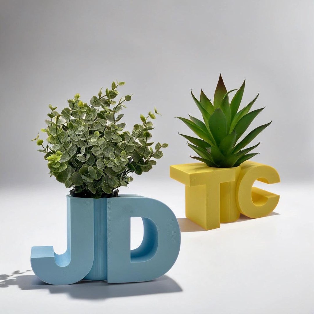 Letter Initials Pot Letter Letter Initials Planter Letter Plant Pot ...