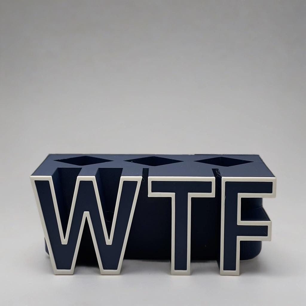 Custom WTF Text Toothbrush Holder | Custom WTF Toothbrush Organizer ...
