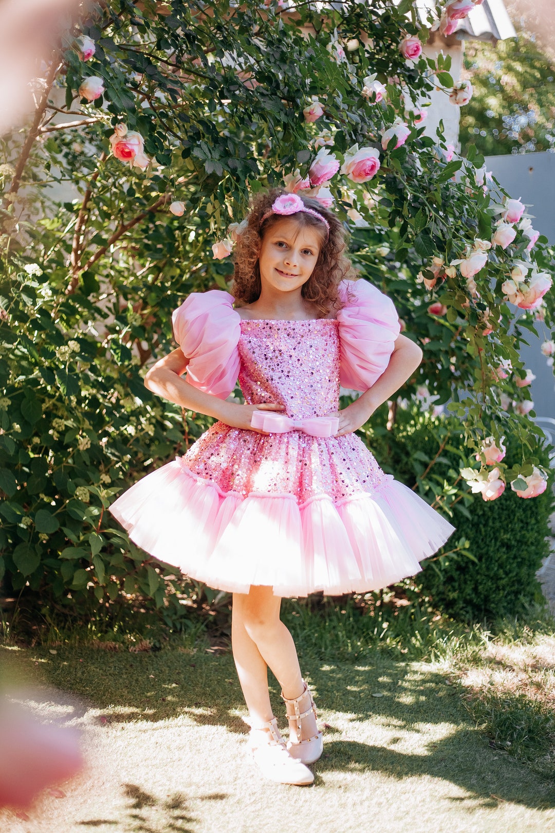 Pink Baby Dress for Princess, First Baby Dress, Prom Dress Fairy ...