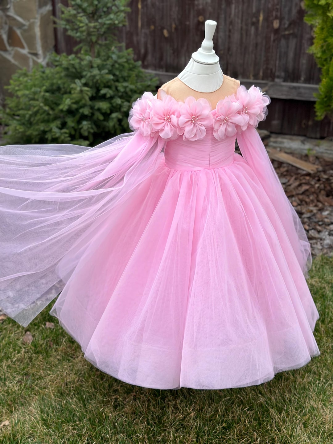 Pink Princess Dress Birthday Baby, Occasion Dress Baby, Flower Girl ...