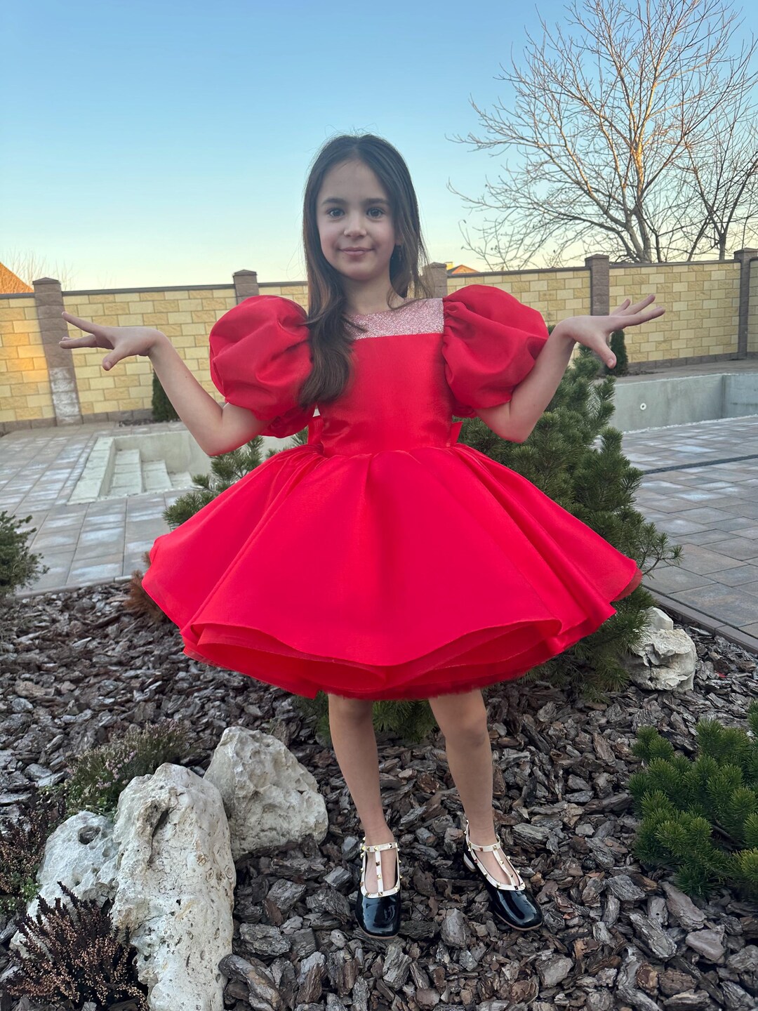 Red Toddler Prom Dress | Fancy Princess Tutu Baby Dress for Wedding ...