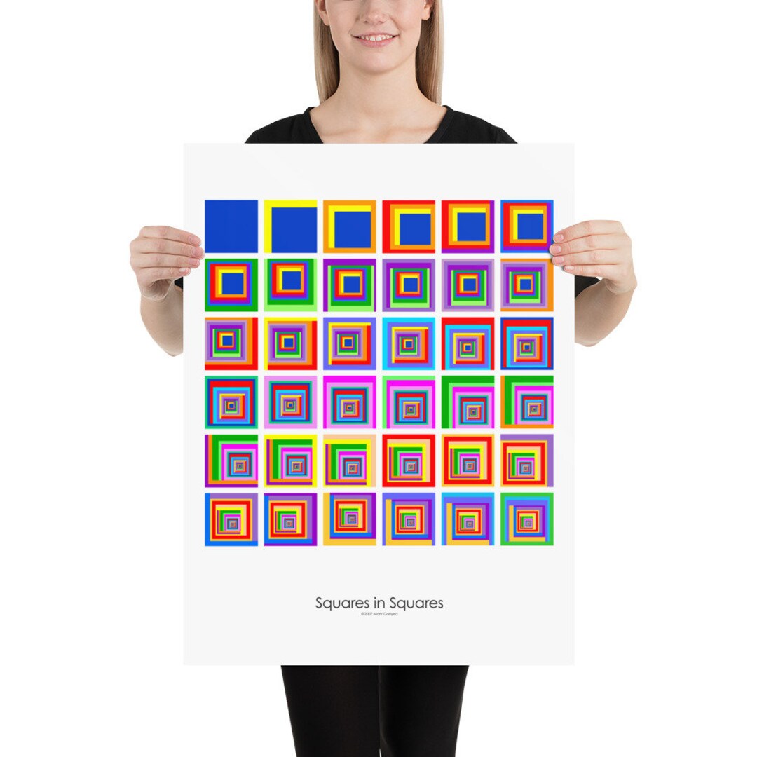 Squares in Squares Poster - Etsy
