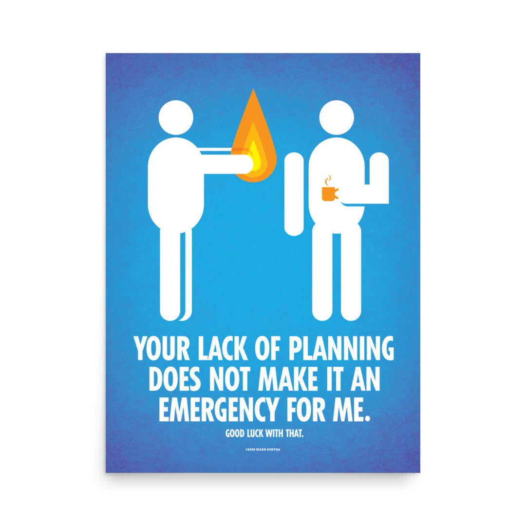 Lack of Planning Poster - Etsy