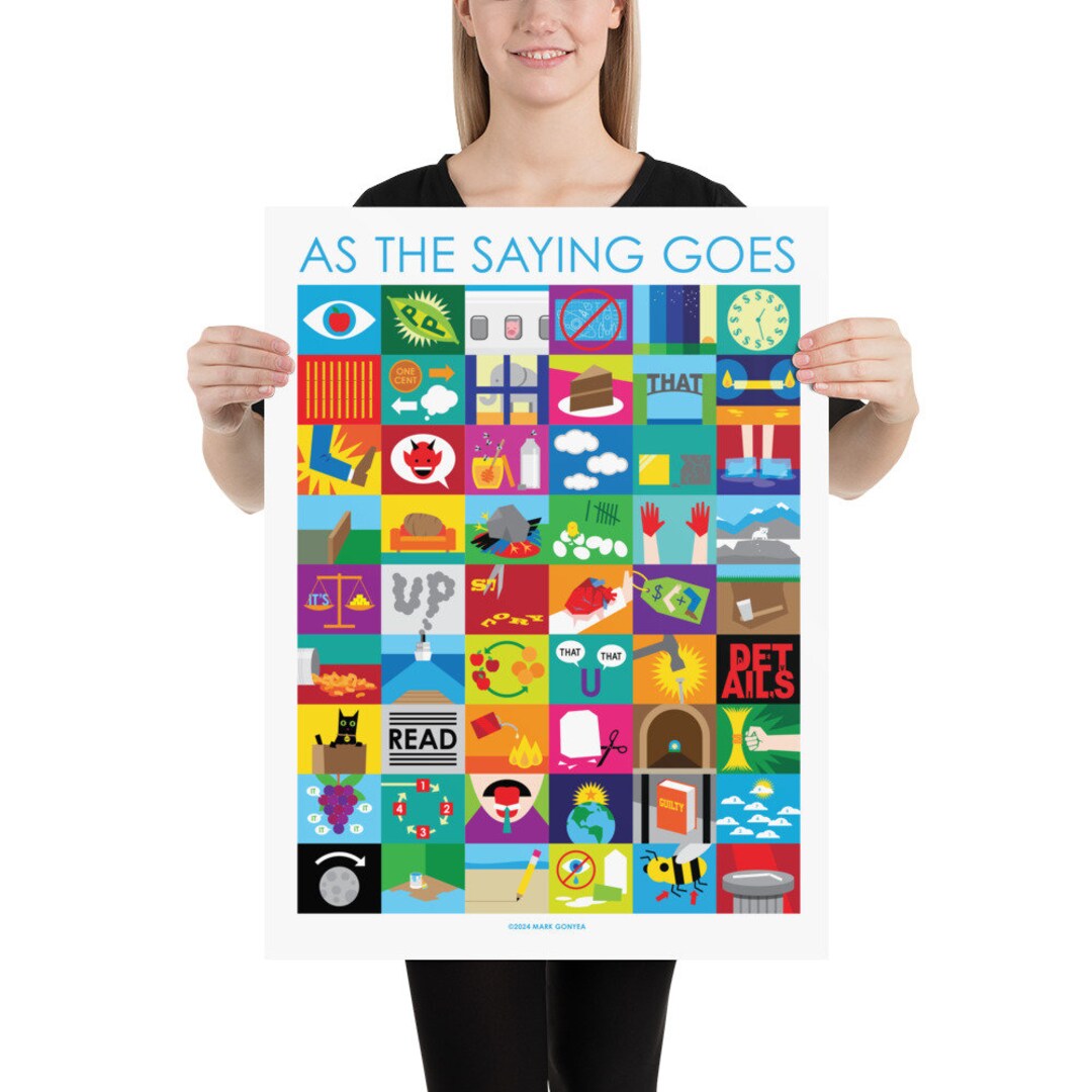 As the Saying Goes Idioms Poster - Etsy
