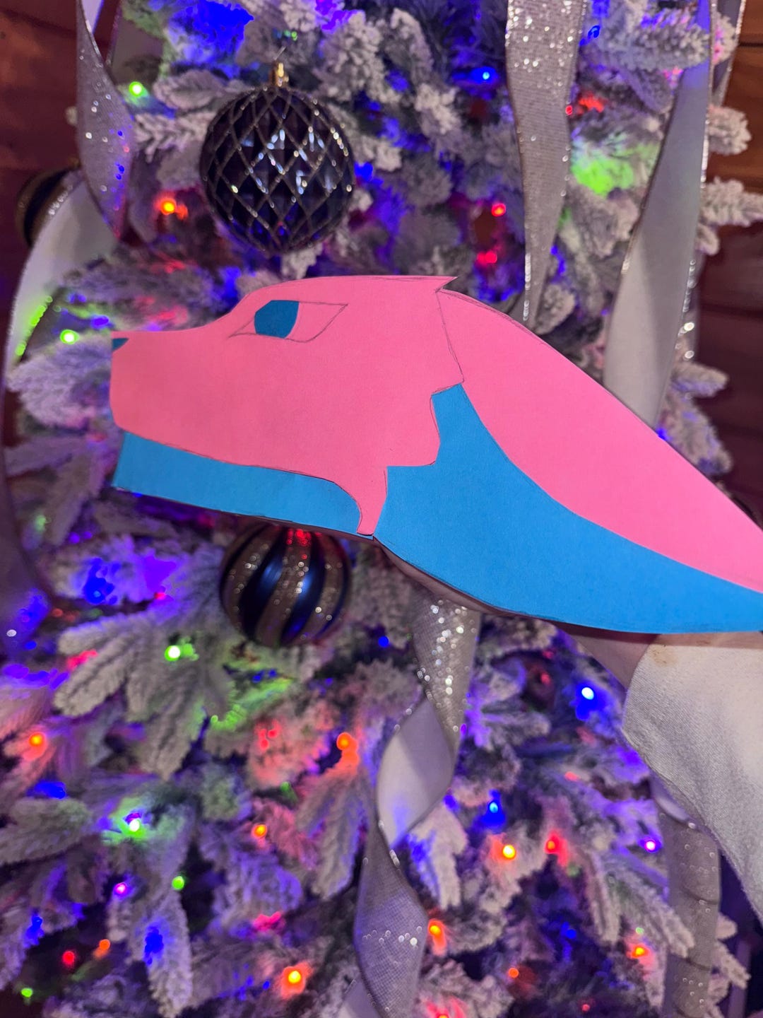 Pink and Blue Paper Dragon Puppet - Etsy