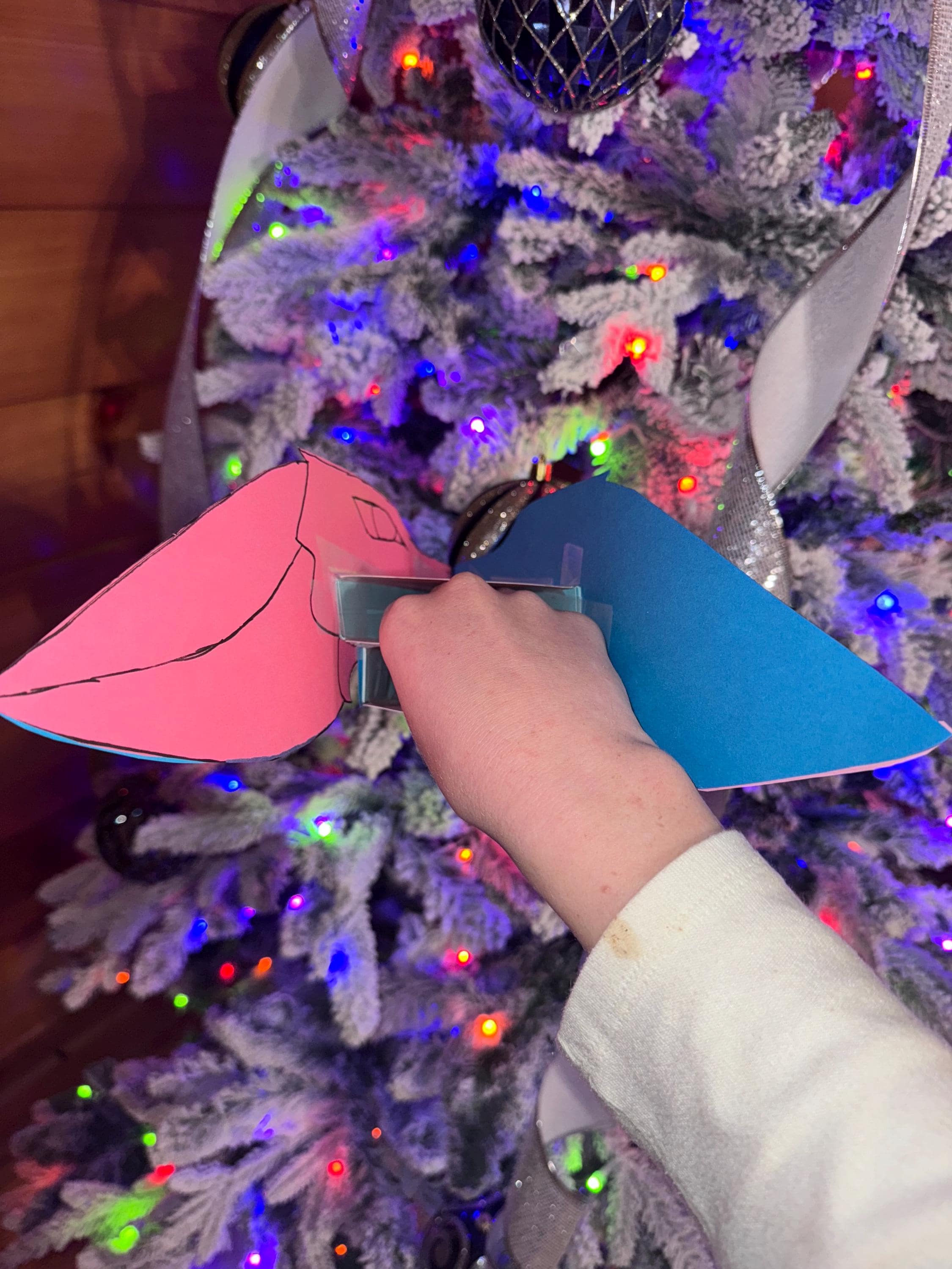 Pink and Blue Paper Dragon Puppet - Etsy
