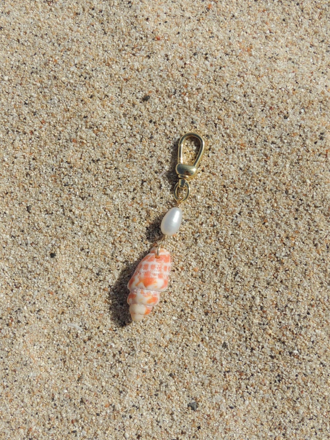 Hawaiian Miter Shell Keychain, Bikini Charm, 14kt Gold Filled, Small ...
