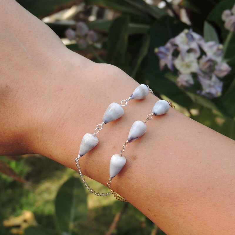 Silver Seashell Bracelet - Etsy