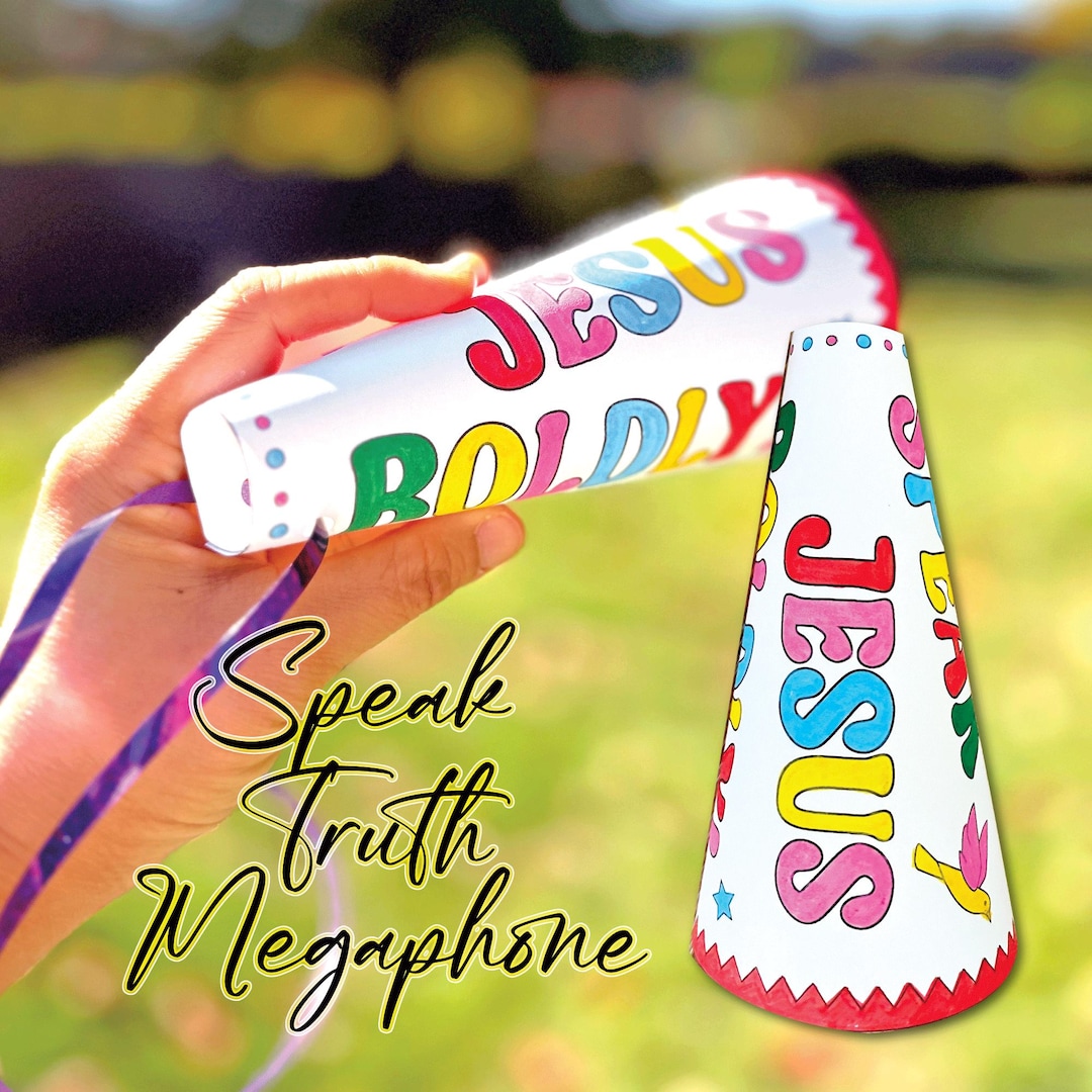 Speak Jesus Megaphone Craft for Kids Share Jesus Boldly Paul's ...