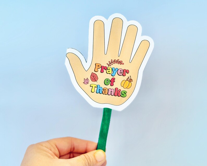 Prayer of Thanks Craft for Kids Christian Printable Gratitude Activity ...