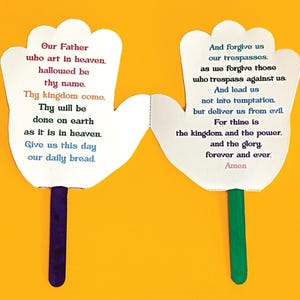 The Lord's Prayer Hands Craft for Kids Printable Bible Activity With ...