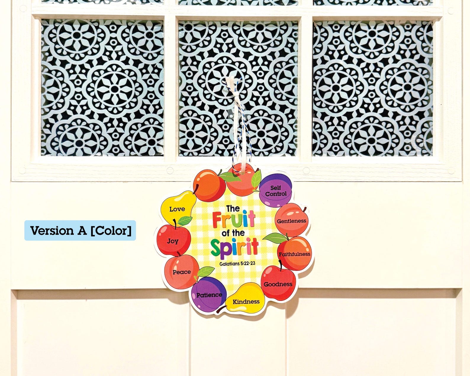 Fruit of the Spirit Wreath Craft Kids Printable Sunday School Bible ...