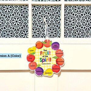 Fruit of the Spirit Wreath Craft Kids Printable Sunday School Bible ...