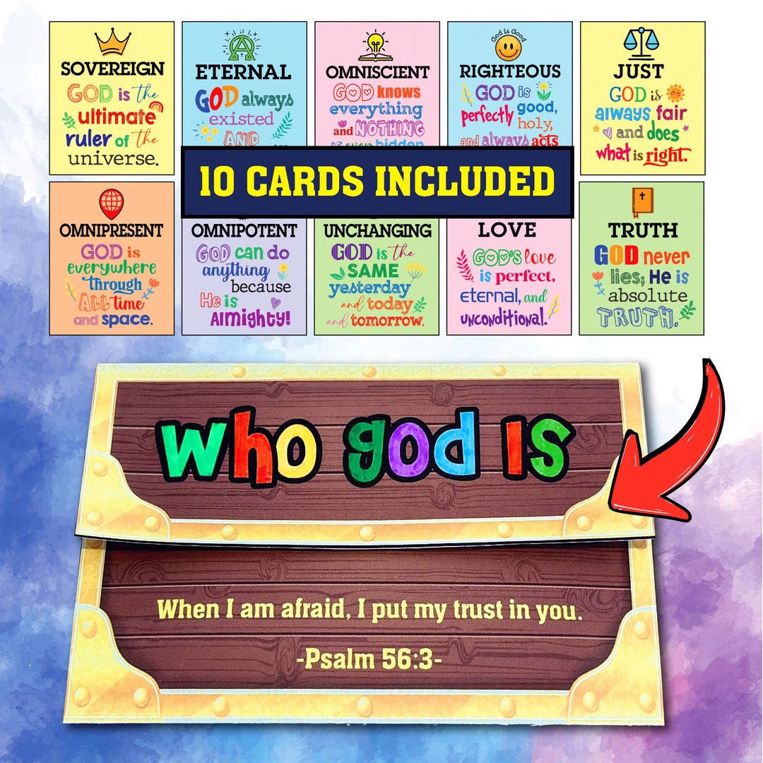Who God is Kids Craft Teach Kids God's Attributes Printable Bible ...