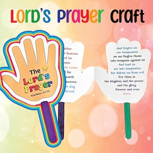 The Lord's Prayer Hands Craft for Kids Printable Bible Activity With ...