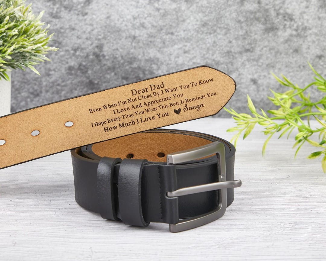 Personalized Leather Belt Anniversary Handmade Belt, Custom Leather ...