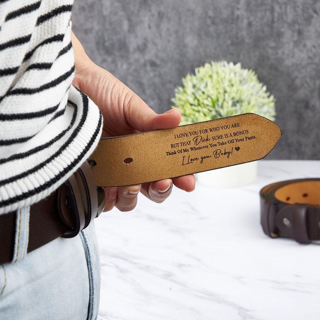 Custom Leather Belt for Daddy，father's Day Gift，engraved Leather Belt ...