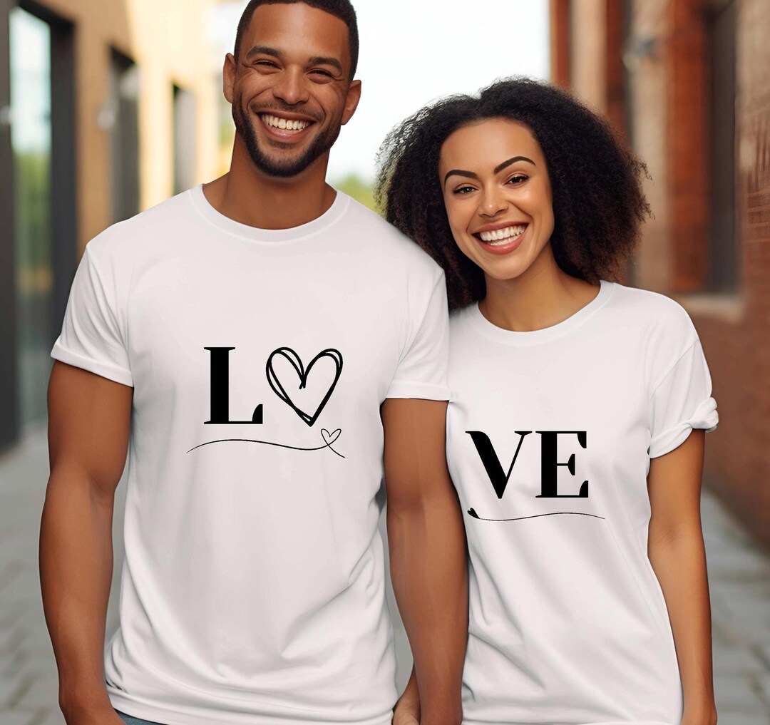 Comfort Colors Matching Love Shirt: Valentine's Day Couples Tee - Etsy