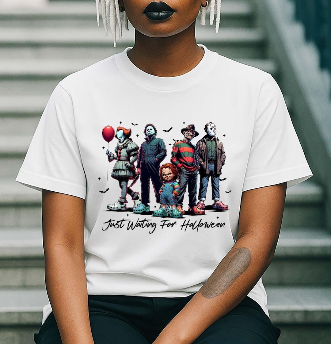 Slayers Horror Villains Halloween T-shirt: Freddy, Jason, Michael Myers ...