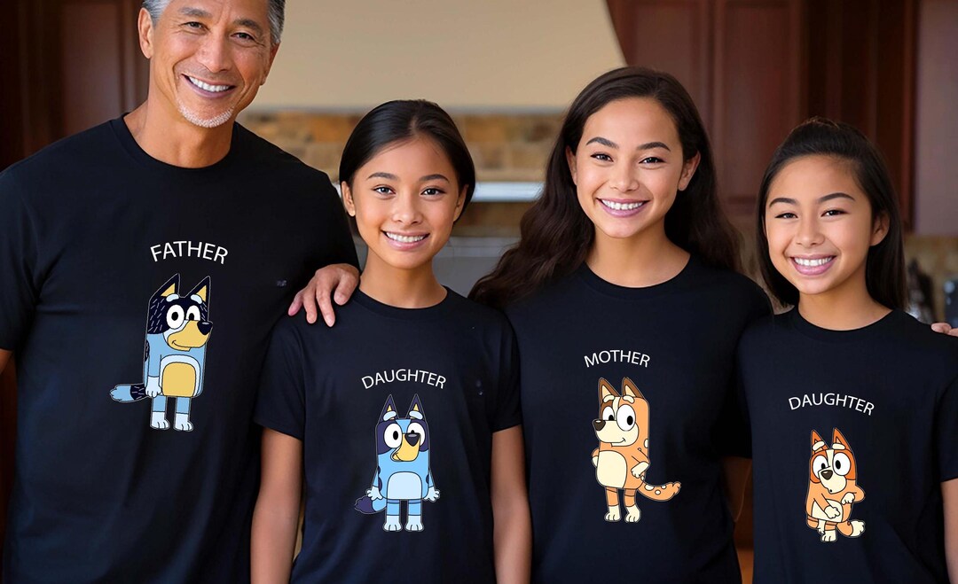 Custom Bluey Family Matching Shirts: Birthday Party Tees - Etsy