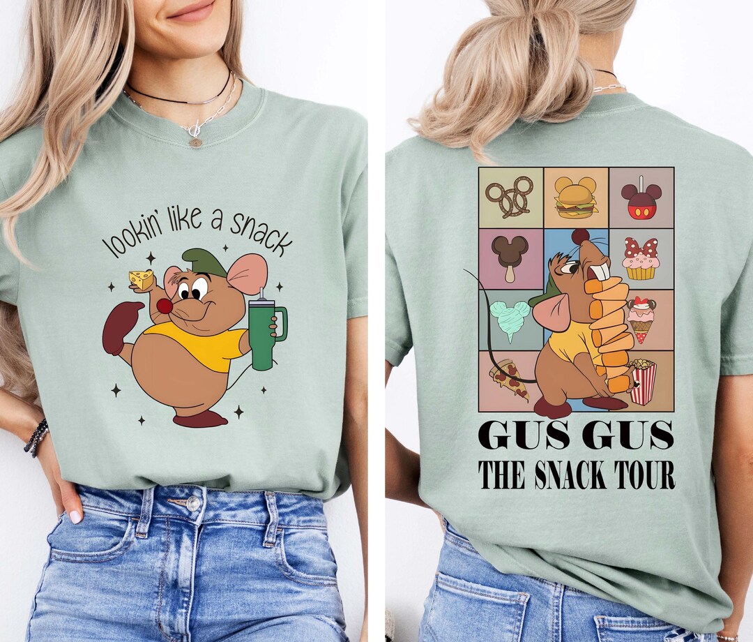 Gus Gus Snack Tour Shirt, Cinderella Cute but Clumsy Mouse Tee, Lookin ...